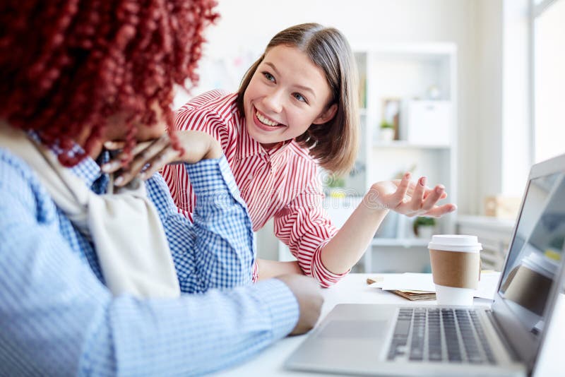 Working with Laptop at Office Stock Photo - Image of people, office ...