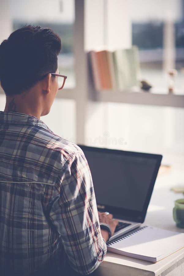 Laptop Back stock photo. Image of isolated, technology - 7629814