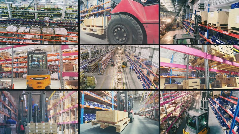 Working on a Large Modern Warehouse Video Wall. Modern Warehouse ...