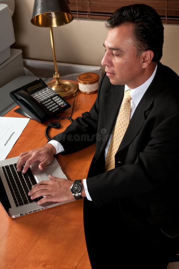 Working late stock image. Image of portrait, human, mature - 10124125