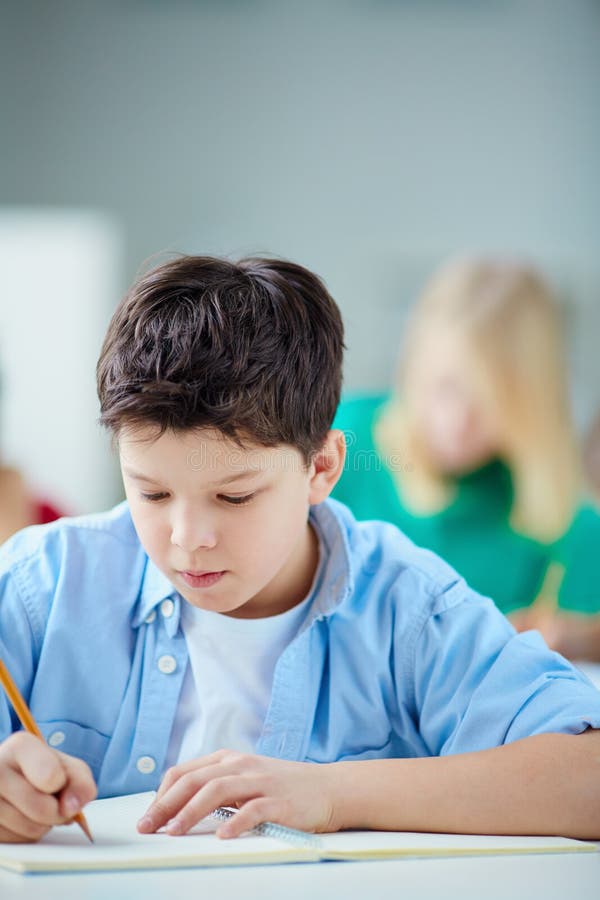 Working at lesson stock photo. Image of drawing, crayon - 56185518