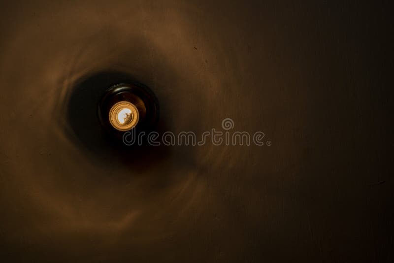 A Working Light Bulb, Light in the Dark, Background for Authors. Stock ...