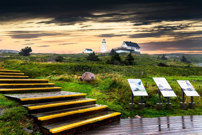 Working Lighthouse at Cape Spear during Sunset Along the East Coast of ...
