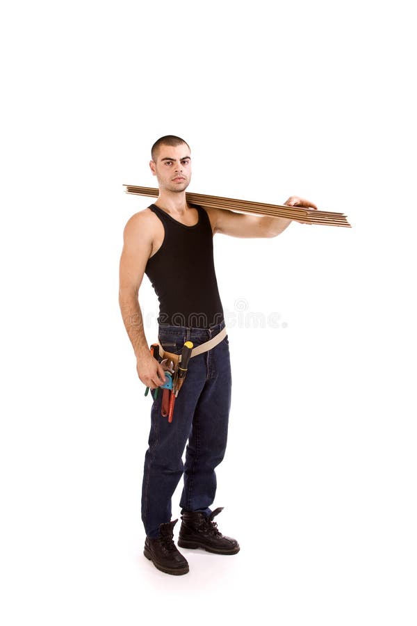 Working man stock image. Image of attitude, plank, hardhat - 16659655