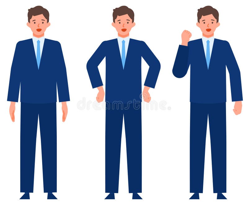 Working Man. Concept for Problem Solving. Man Cartoon Character. People ...