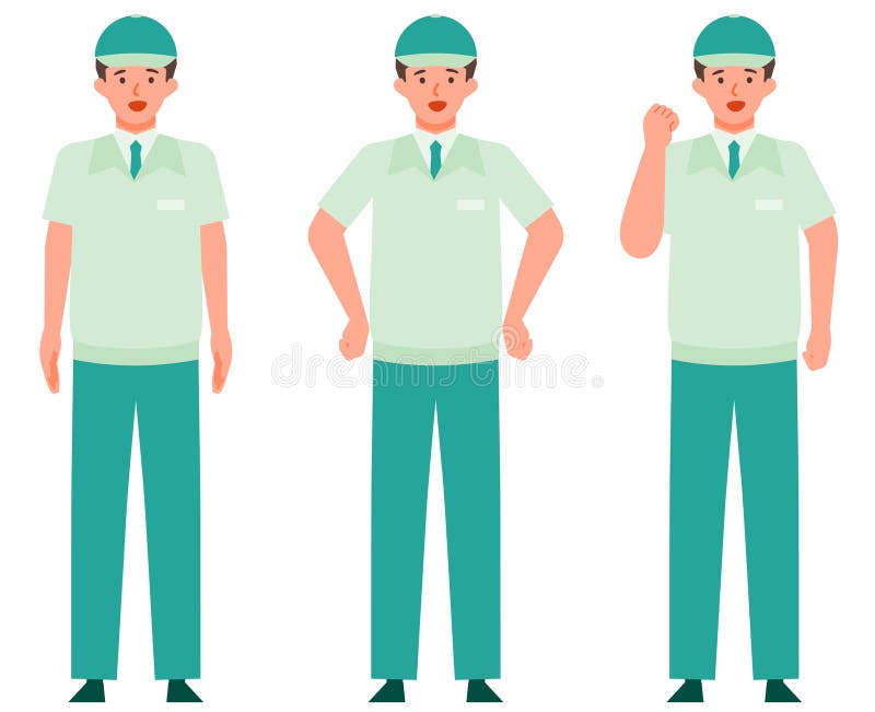 Working Man. Concept for Problem Solving. Man Cartoon Character. People ...