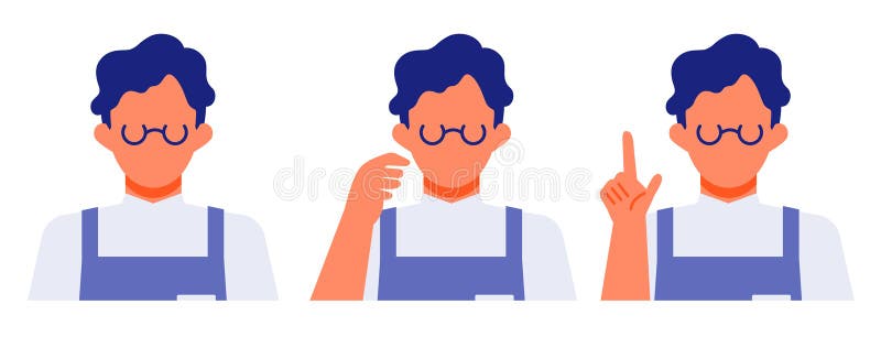 Working Man. Concept for Problem Solving. Man Cartoon Character. People ...
