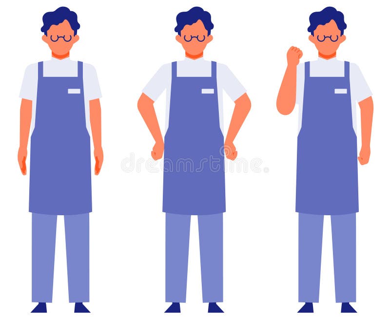 Working Man. Concept for Problem Solving. Man Cartoon Character. People ...