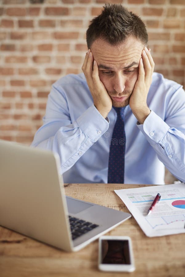 Working man at the office stock image. Image of document - 81086085