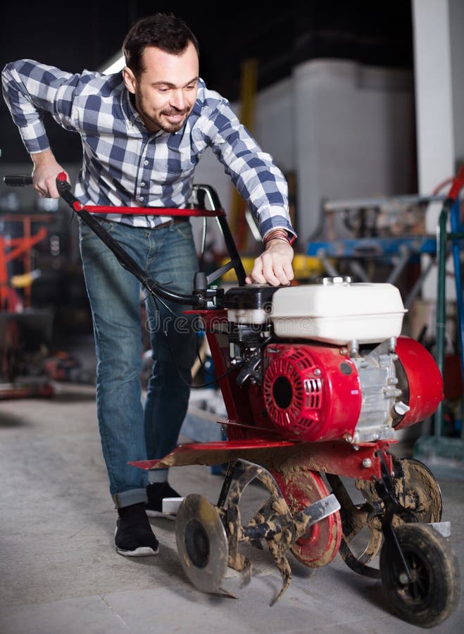 Working Man Practicing His Skills and Using Plough Stock Photo - Image ...