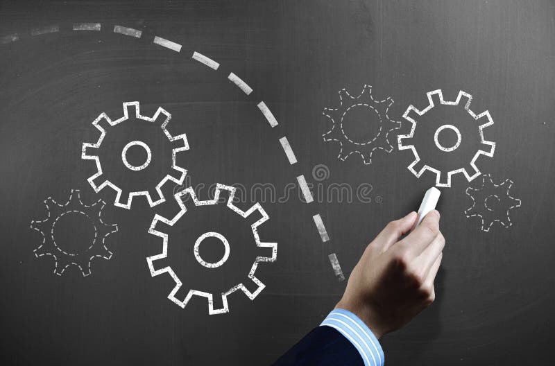 Working Mechanism. Concept Image Stock Image - Image of drawing ...