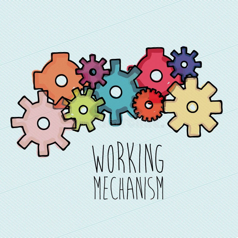 Working mechanism stock vector. Illustration of gear - 32393069