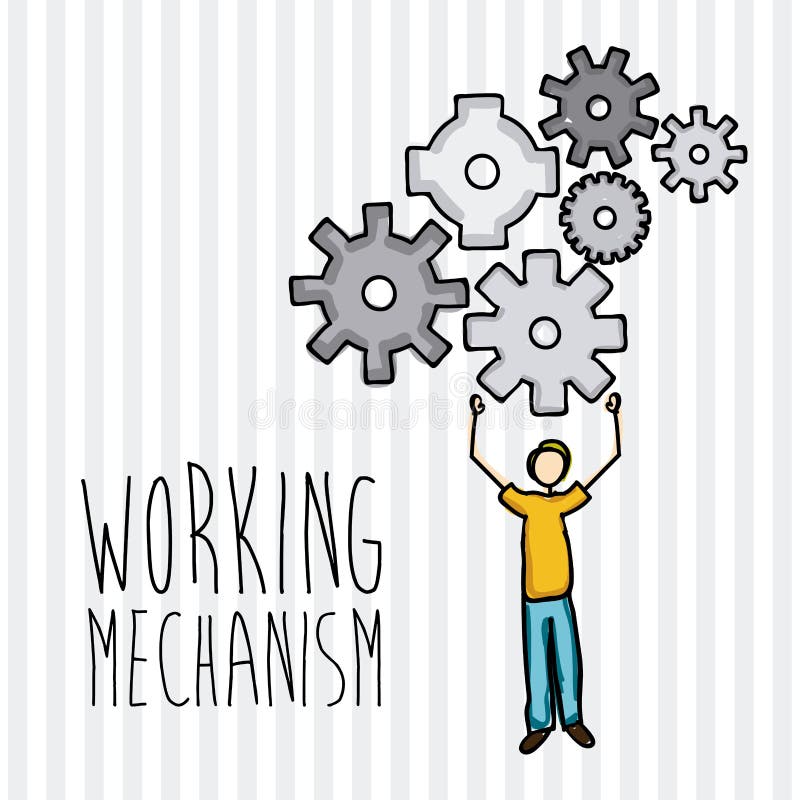 Working mechanism stock vector. Illustration of design - 32393057