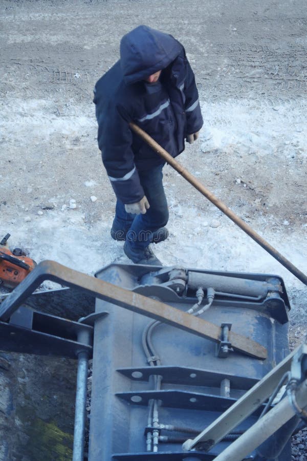 Working Men in the Form of Standing Around a Sand Pit Editorial Stock ...