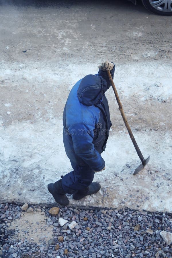 Working Men in the Form of Standing Around a Sand Pit Editorial Photo ...