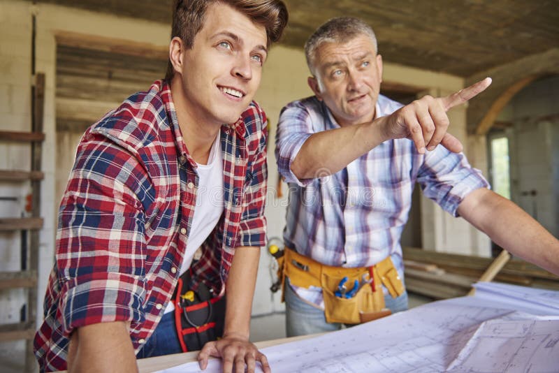 Working men stock image. Image of close, project, building - 79410349