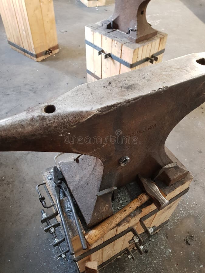 Anvil stock image. Image of hammer, blacksmith, metals - 121880909