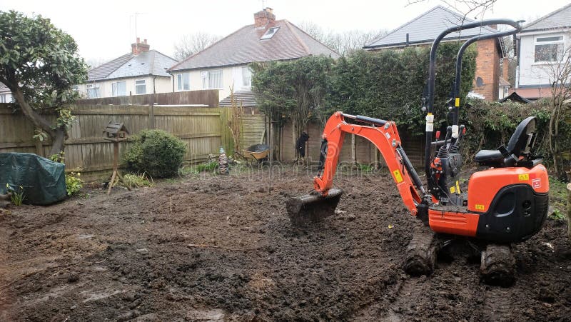 Working Micro Digger stock photo. Image of used, working - 113799248