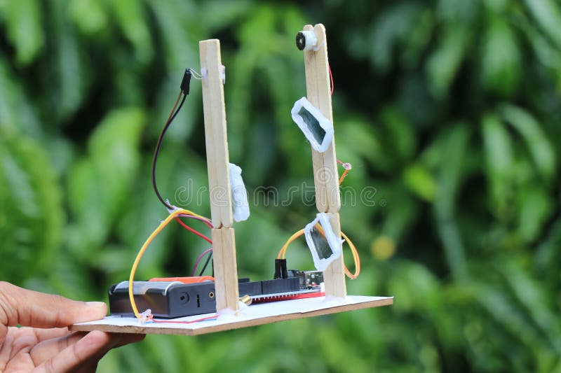 Working Model of a Science Project Made with a Few Electronics Stock ...
