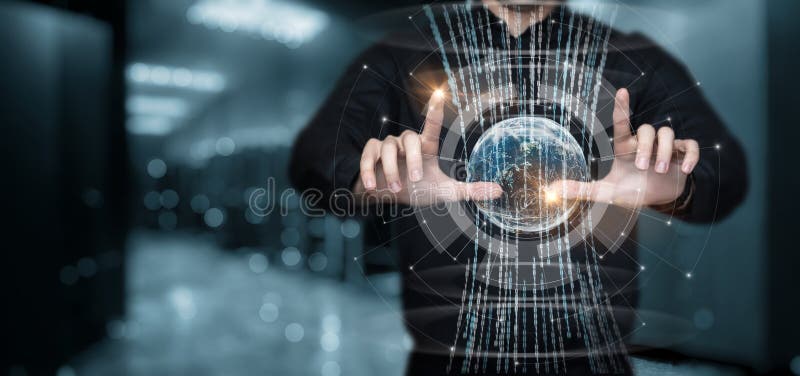 Working with Modern Technologies in the Global System Stock Image ...