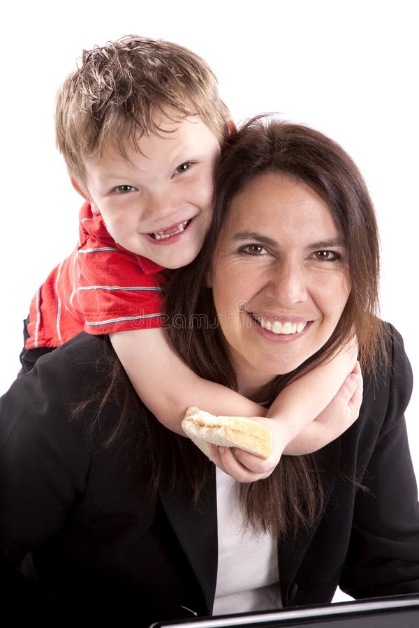 Mom son working stock photo. Image of child, people, confident - 14358692