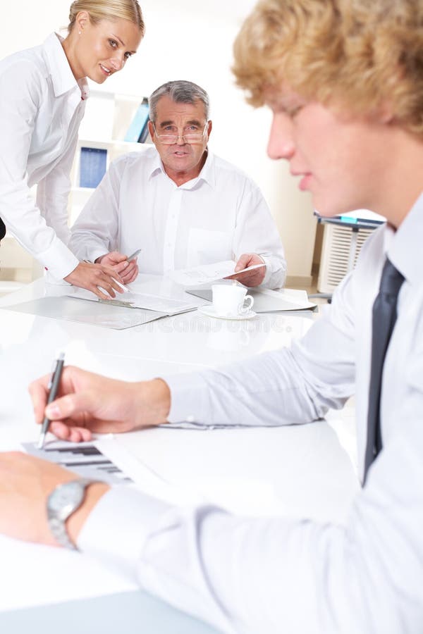 Working moment stock image. Image of group, employee, partner - 7032535