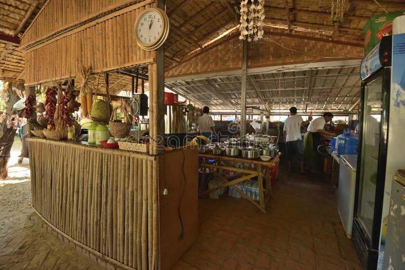 Myanmar Style Restaurant Kitchen Workers Editorial Stock Image - Image ...