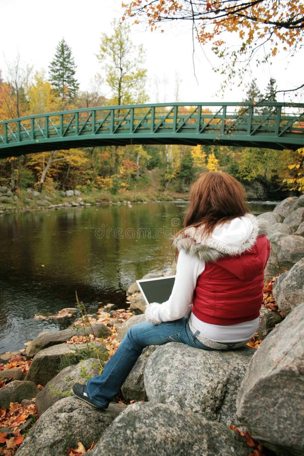 Working in nature stock photo. Image of internet, happiness - 3334710