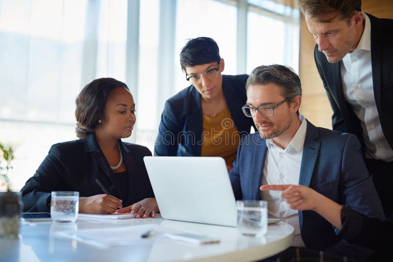 Working on the Next Big Thing. a Group of Corporate Businesspeople ...