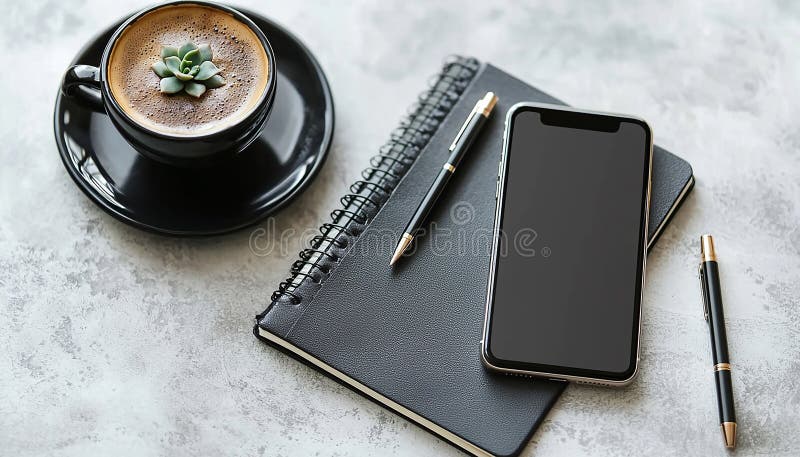 Working in Office, Coffee Break, Laptop, Technology Generated by AI ...