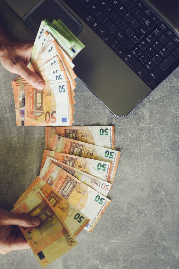 Working in the Office, Counting Money Stock Image - Image of casual ...