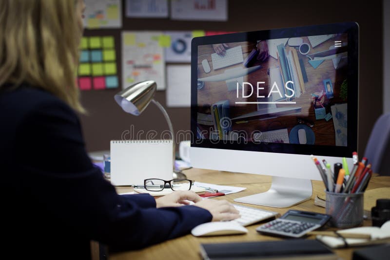 Working Office Desk Workplace Workspace Concept Stock Photo - Image of ...