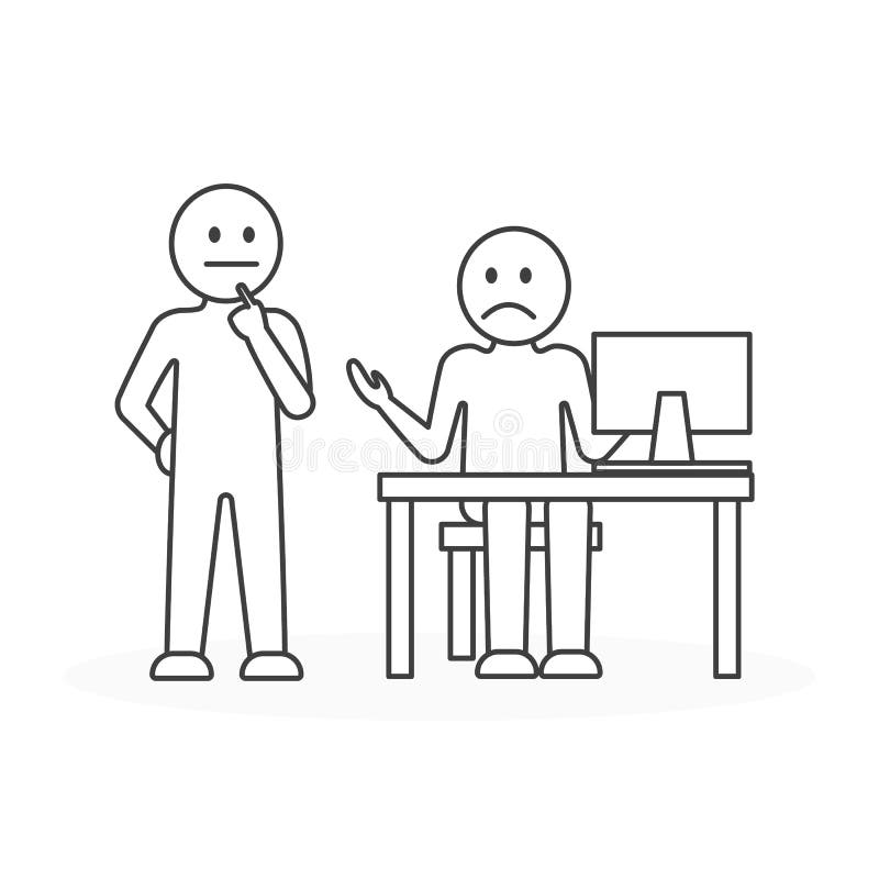 Problems at work stock illustration. Illustration of people - 28822117