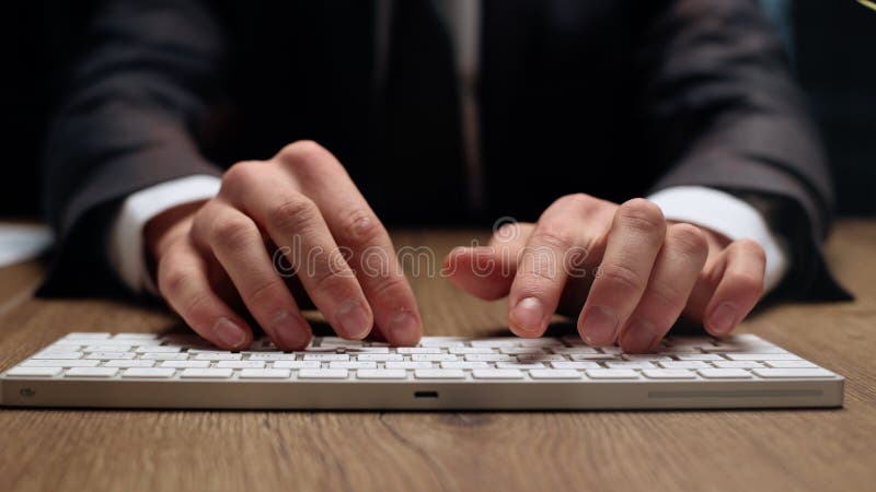 Working in the Office, Typing on the Keyboard, Making a Deal Stock ...