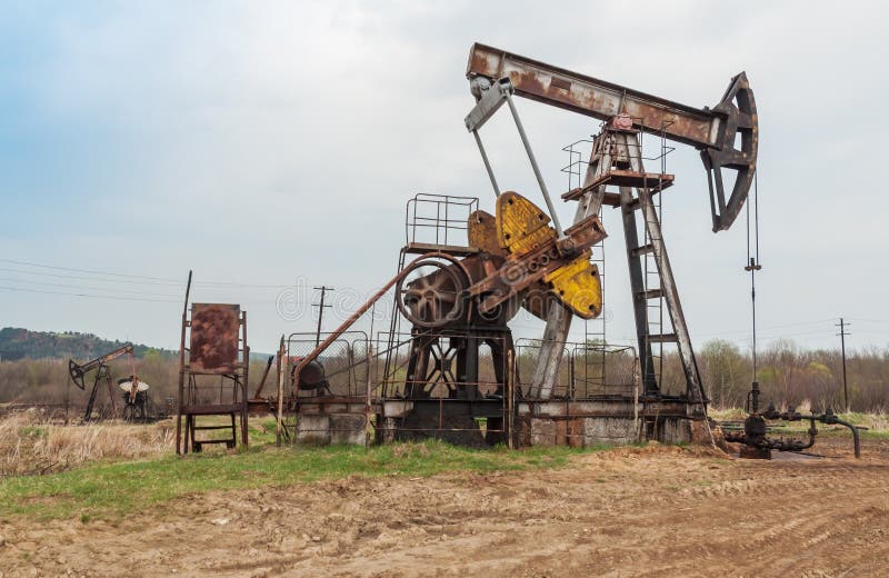 Working oil pump stock image. Image of engineering, crude - 61700557