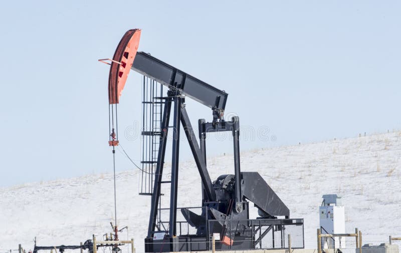 Oil Well in a Field stock photo. Image of extraction - 236055798
