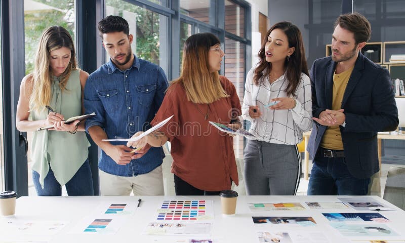 Working on One Big Creative Campaign. a Group of Designers ...