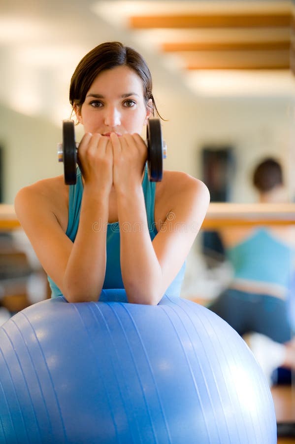 Working Out stock photo. Image of healthy, blue, reflection - 6398956