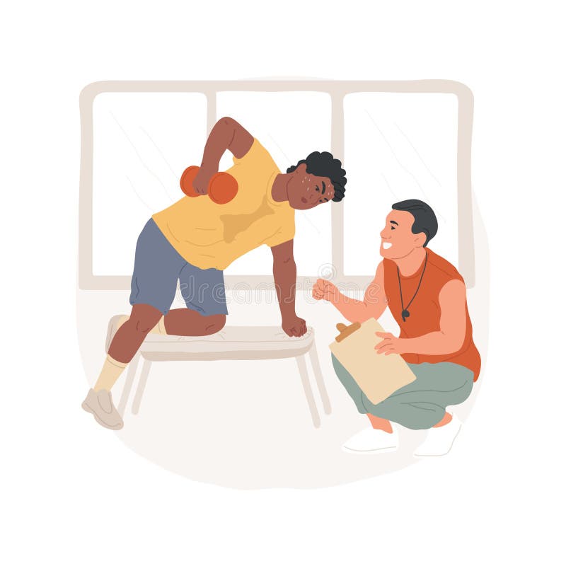 Working Out Isolated Cartoon Vector Illustration. Stock Vector ...