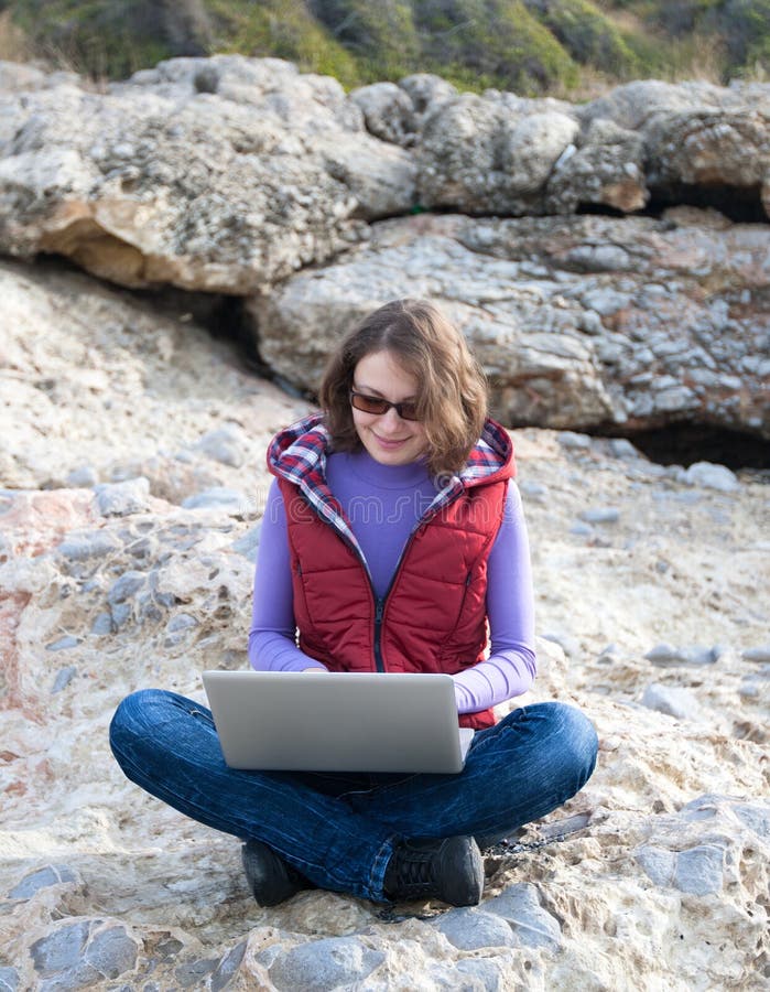 Working outdoor stock image. Image of relaxation, person - 28733841