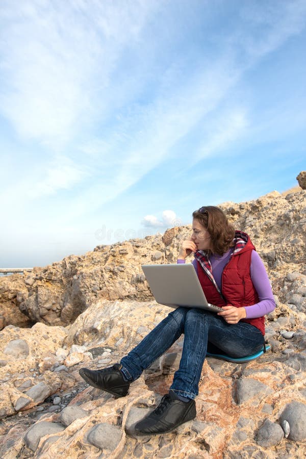 Working outdoor stock image. Image of casual, years, adult - 28921549