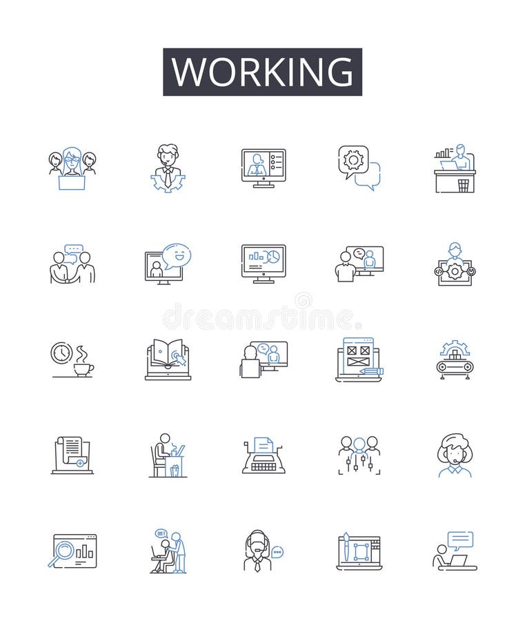 Laboring Line Icons Collection. Dilating, Contraction, Birthing ...