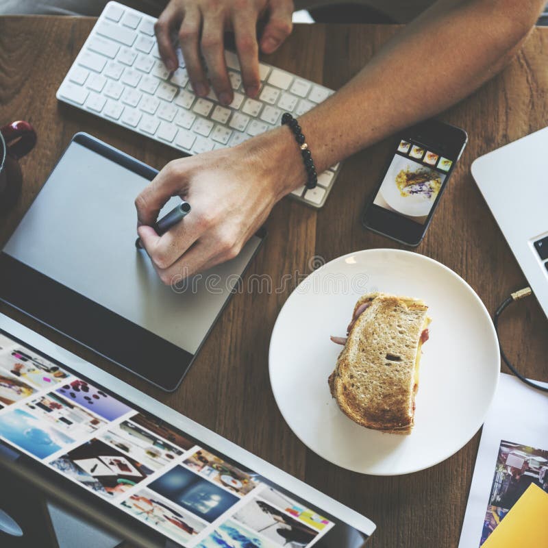 Working Overload Digital Device Internet Working Concept Stock Photo ...