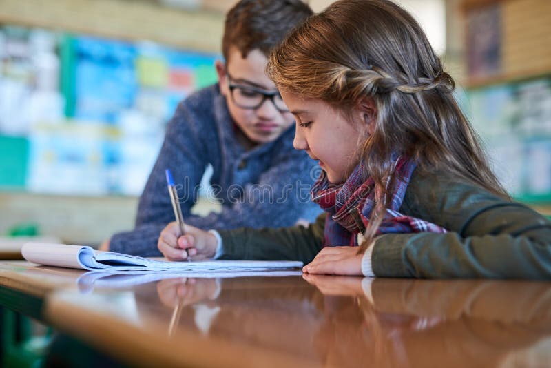 Let Me Show You an Easier Way To Do it...two Elementary School Kids ...