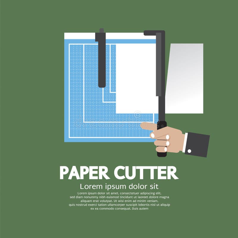 Working with Paper Cutter Paper Cutter. Stock Vector - Illustration of ...