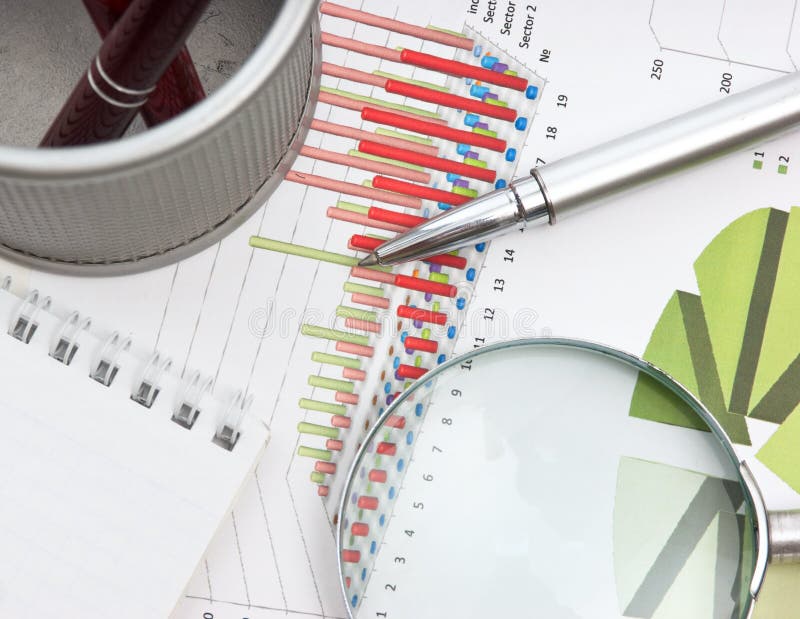 Working Paper with a Diagram Stock Photo - Image of chart, document ...