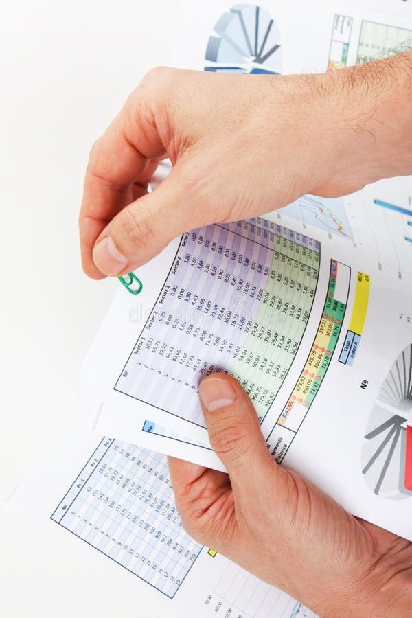 Working paper in hand stock photo. Image of chart, market - 64467102