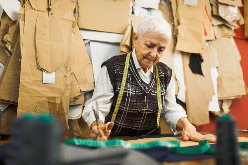 Working with Paper Patterns Stock Photo - Image of designer, artisan ...