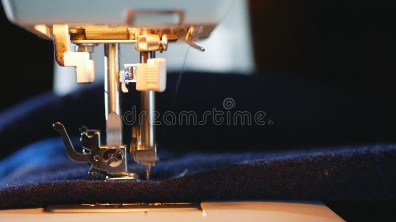 Working Part of Sewing Machine in Action. Stock Video - Video of work ...