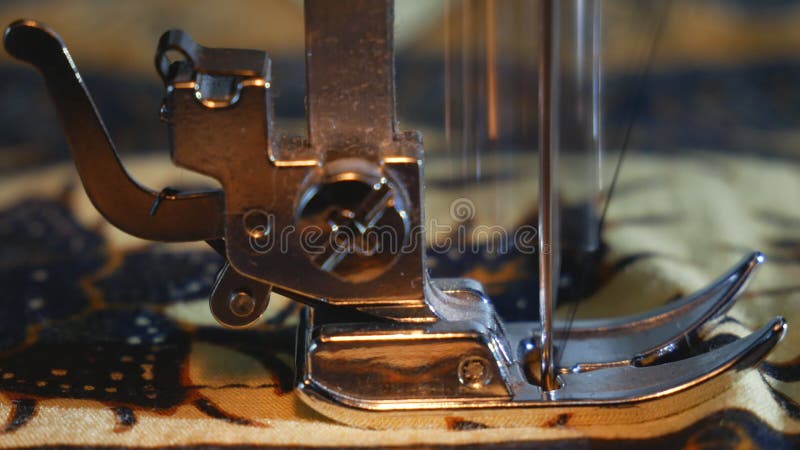 Working Part of Sewing Machine in Action. Stock Video - Video of ...